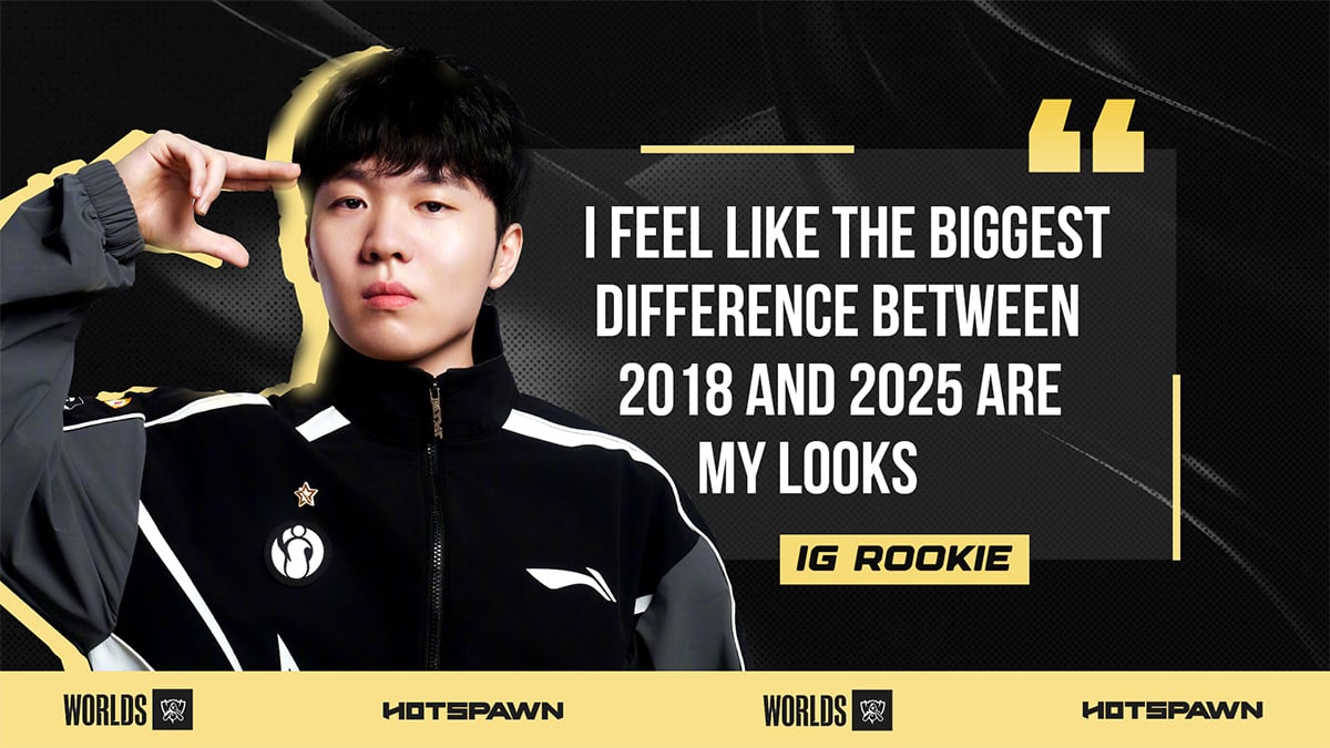 IG Rookie On The Major Difference Between Worlds 2018 And 2025: "I Think It's Looks!" - Hotspawn